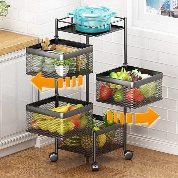 4 Layer Square Shape Kitchen Rack - Rabeya Enterprise